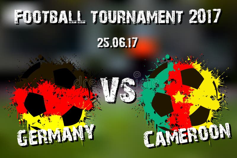 Banner Football Match Germany Vs Cameroon Editorial Stock Image ...
