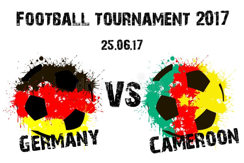 Banner Football Match Germany Vs Cameroon Editorial Stock Photo ...