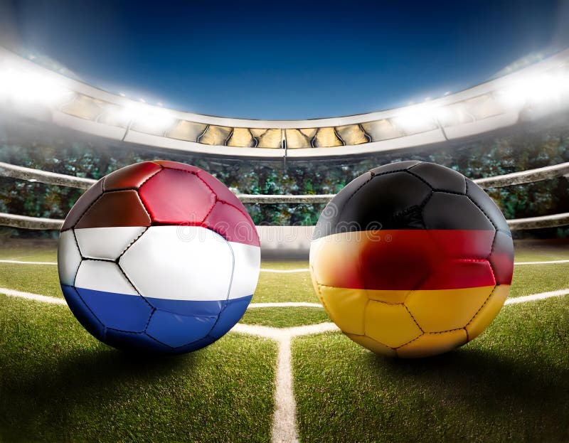 Banner Football Netherlands Vs Germany Stock Illustration ...