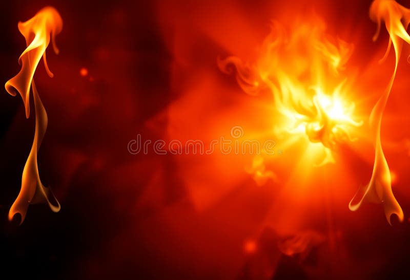 Top View Banner Frame Copy Space of Burning Fire Effect Background ...