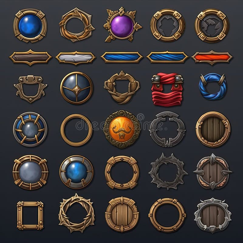 Banner Frame Medieval Ai Generated Stock Image - Image of silver ...