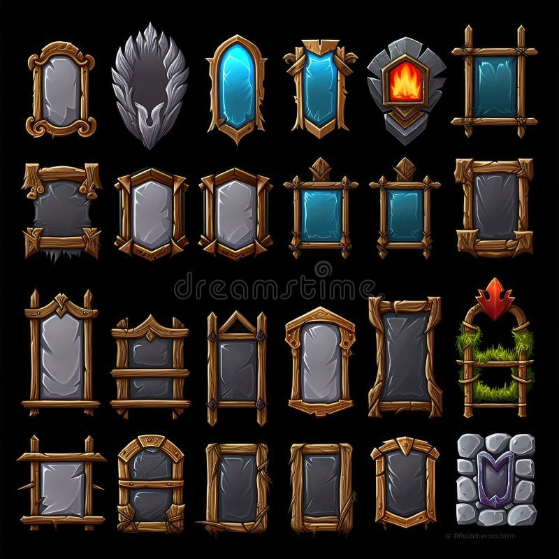 Banner Frame Medieval Ai Generated Stock Photo - Image of design, item ...