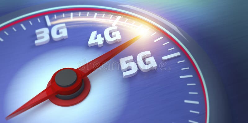 Banner of 5G High Speed Internet Concept. Wireless Network Speed ...
