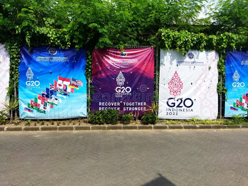 Banner for G20 Indonesia in Bali Editorial Stock Photo - Image of ...