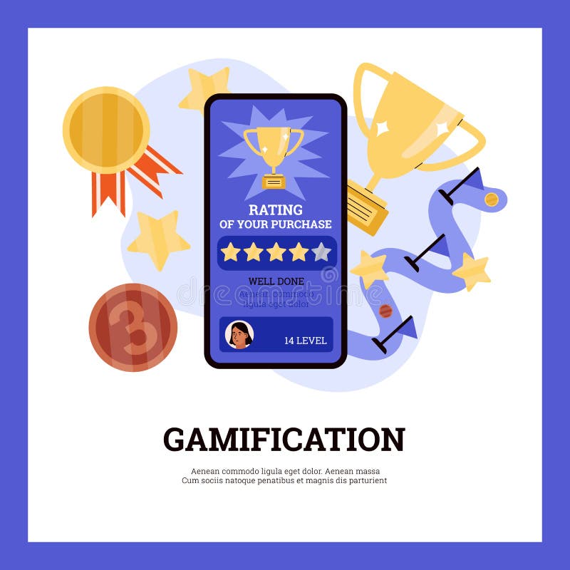 Banner about Gamification Flat Style, Vector Illustration Stock Vector ...