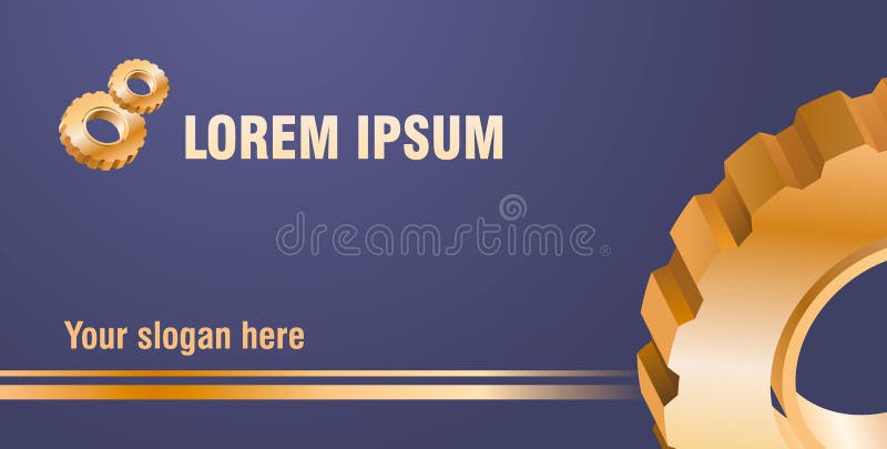 Banner with gears stock vector. Illustration of abstract - 87008421