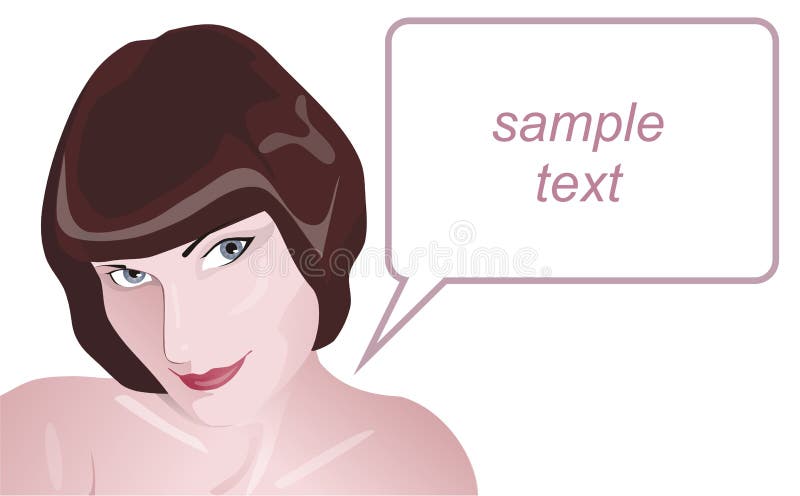 Banner with a girl stock vector. Illustration of portrait - 17953737