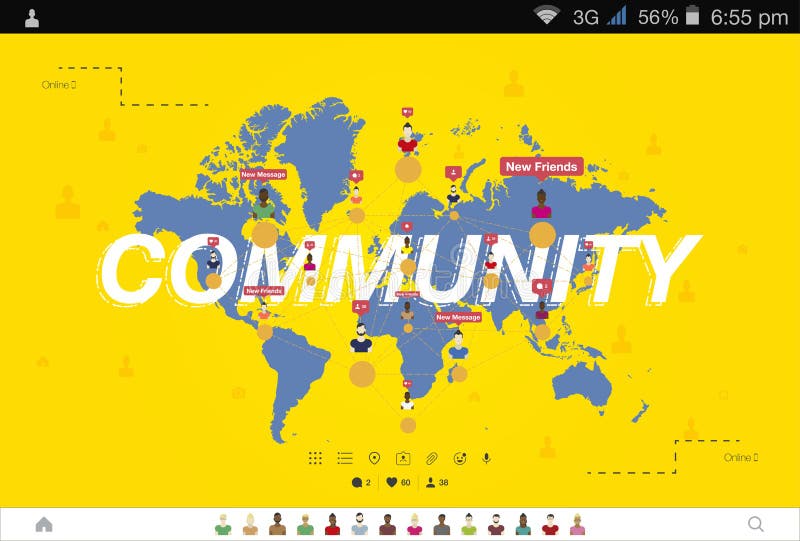 Banner global community stock illustration. Illustration of info - 82838141