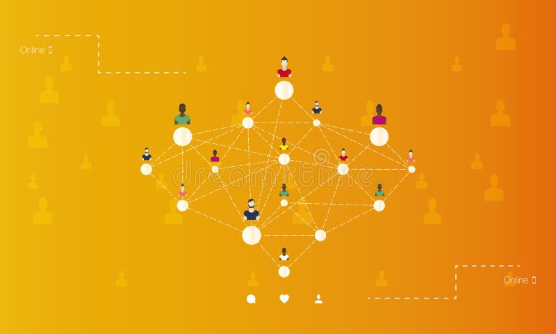 Banner Global Social Network. Stock Vector - Illustration of follow ...