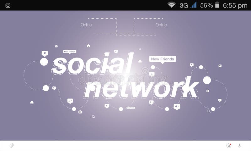 Banner Global Social Network. Stock Vector - Illustration of comment ...