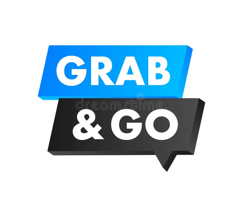 Banner with Grab Go. Fast Money. Vector Illustration Stock Vector ...