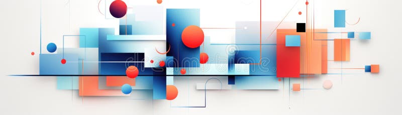 Banner of Graphic Design with Simple Geometric Shapes. Generative AI ...