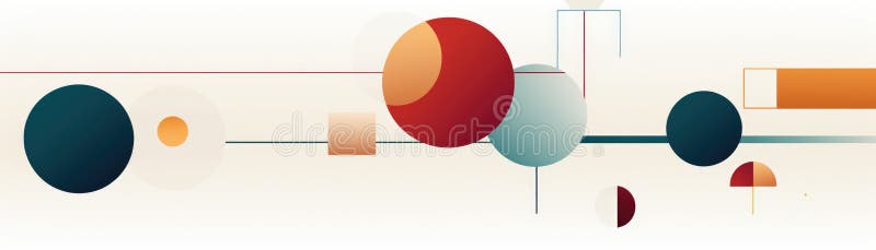 Banner of Graphic Design with Simple Geometric Shapes. Generative AI ...