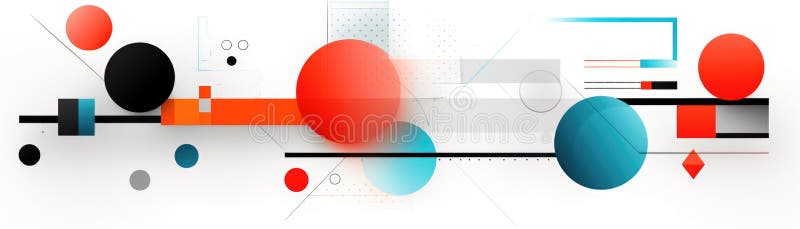 Banner of Graphic Design with Simple Geometric Shapes. Generative AI ...