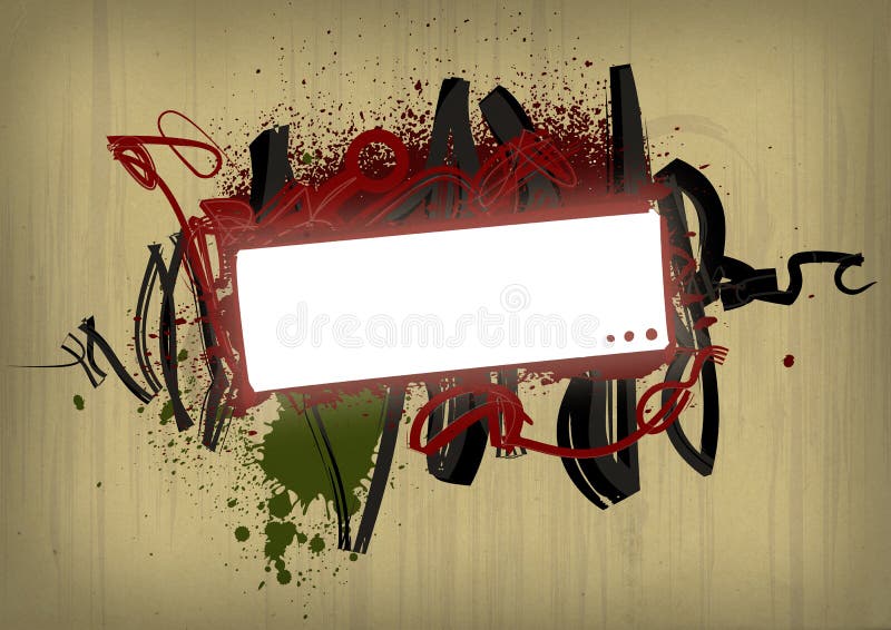 Banner in grunge style stock illustration. Illustration of symbol ...