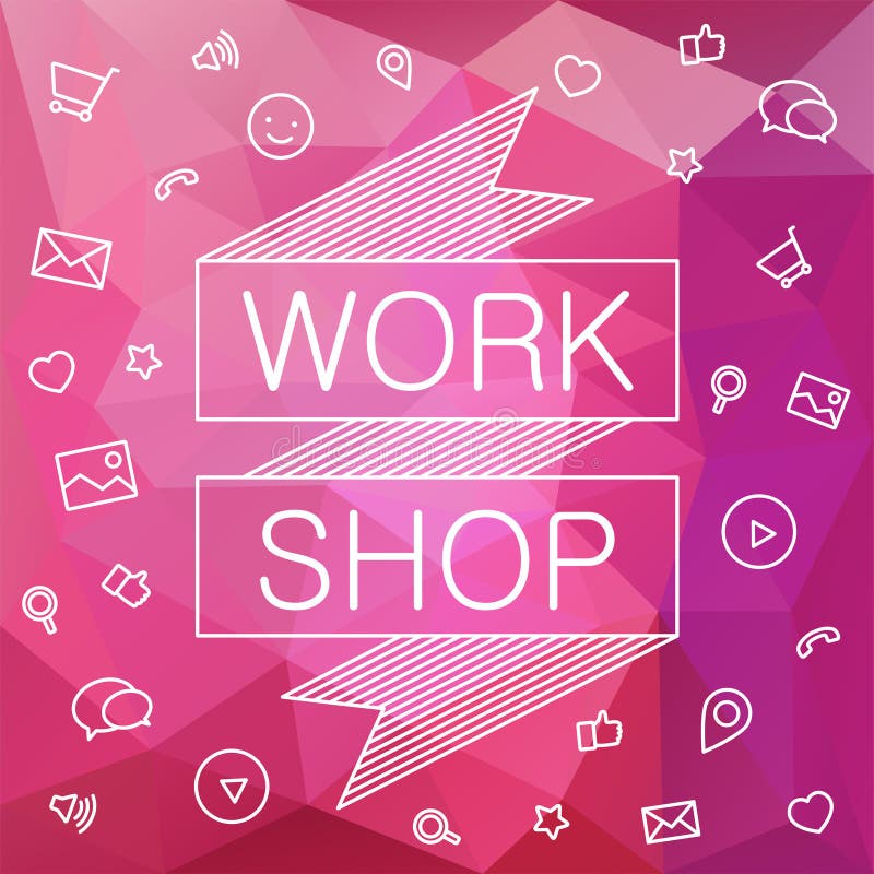 Banner for Hackathon, Workshop Stock Illustration - Illustration of ...