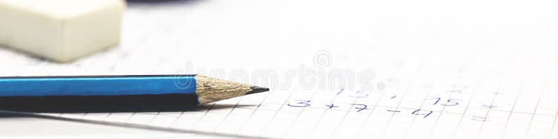 Banner or Header Concept Elementary School or Simple Mathematics Stock ...