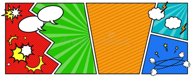 Banner and Header Design with American Comic Book Style Panel ...