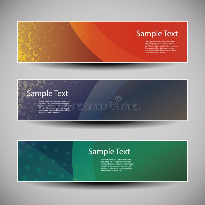 Banner or Header Designs with Abstract Colorful Grungy Pattern Stock ...