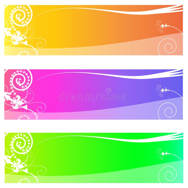 Banner or Header with Floral Pattern Stock Illustration - Illustration ...