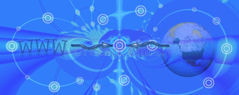 Header: E-commerce and World Wide Connections Stock Illustration ...