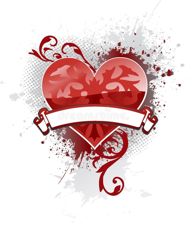 Banner Heart Stock Illustrations – 530,829 Banner Heart Stock ...