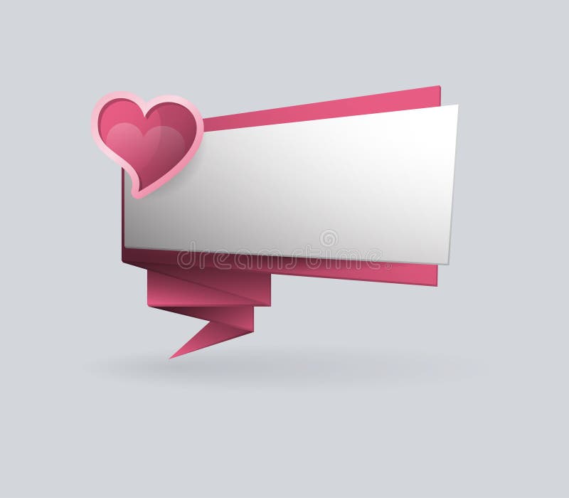 Banner with heart stock vector. Illustration of vector - 84732080