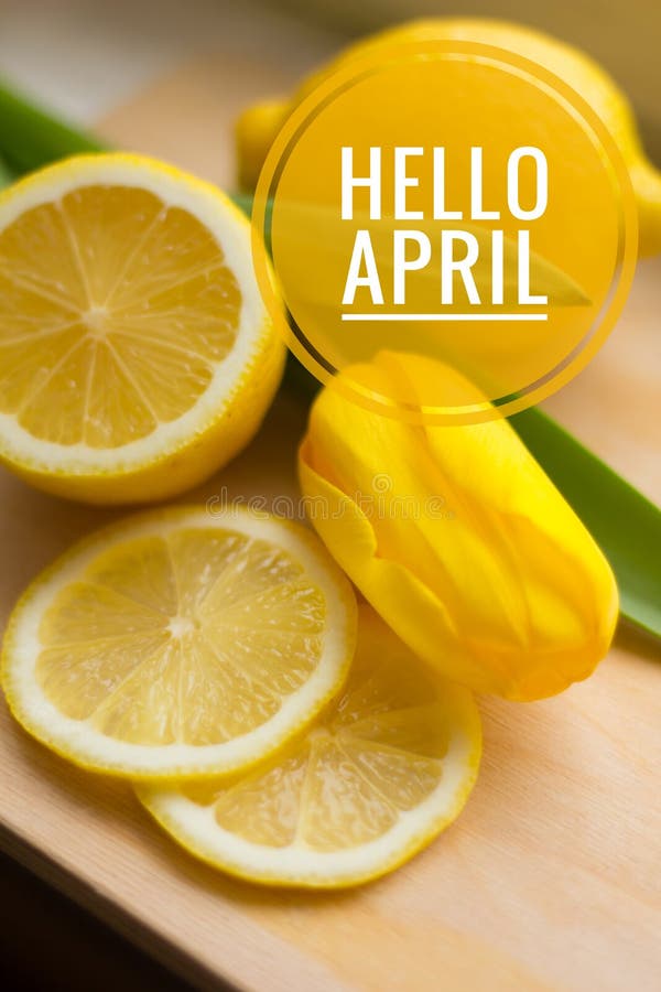 Banner Hello April. Hi Spring. Hello April. Welcome Card we are Waiting ...