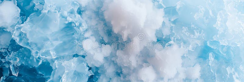 Banner Ice Chunks Cold Broken, Blue and White with Space for Text Stock ...