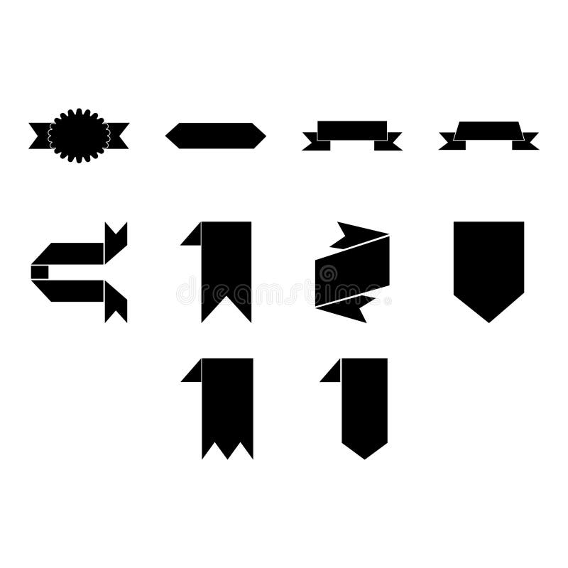 Banner icon set stock vector. Illustration of logo, flag - 292383699