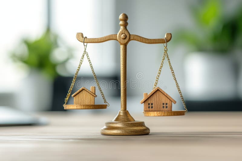 Banner Idea Work-life Balance Illustrated with Office and Home Icons on ...