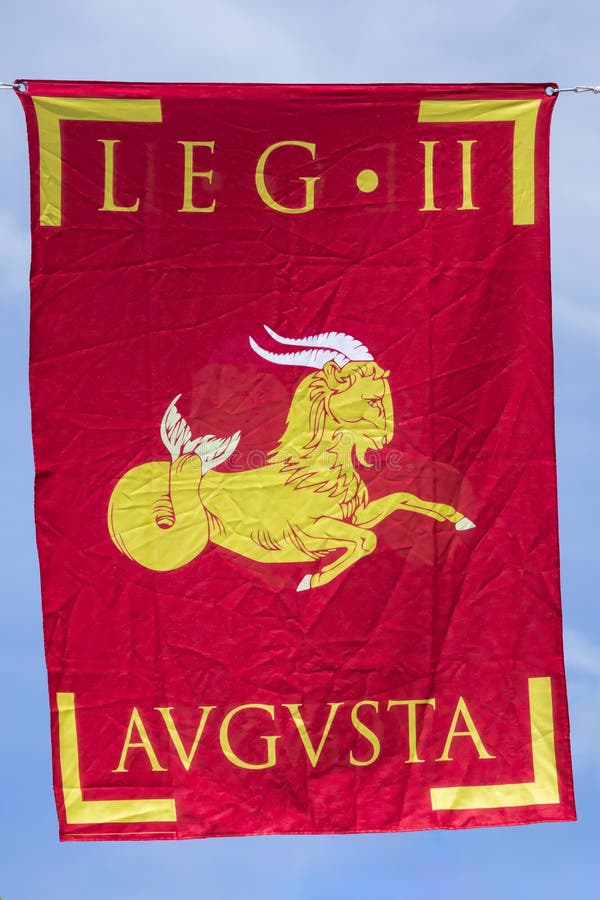 Banner of the II Roman Legion, Augusta Stock Photo - Image of yellow ...