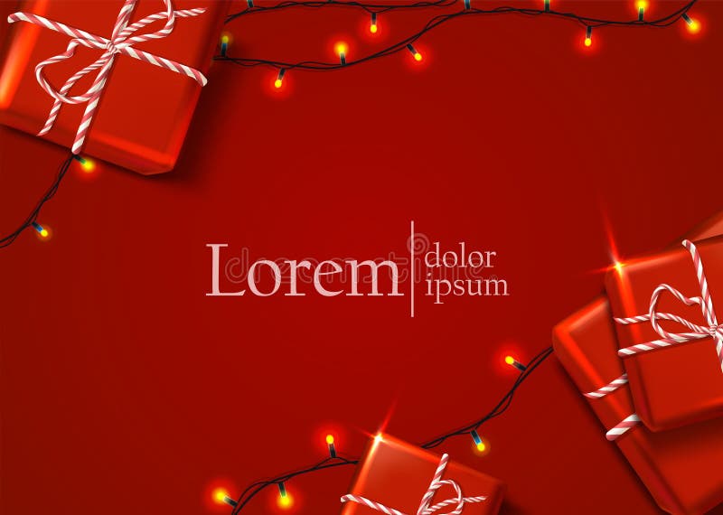 Vector Banner Illustration. Advertisement Template. Red Flyer with ...