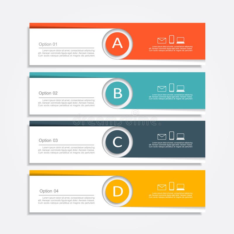 Banner Infographic Design Template. Vector Stock Vector - Illustration ...