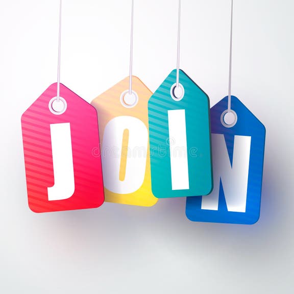 Banner Join. Labels. Vector Illstration. Stock Illustration ...