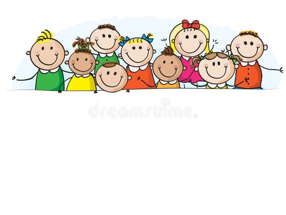 Banner kids stock vector. Illustration of group, draw - 26507881