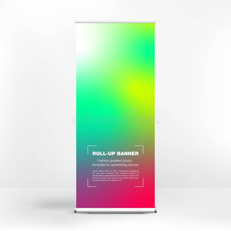 Advertising Banner with Fashionable Gradient, Roll-up Banner, Stand for ...