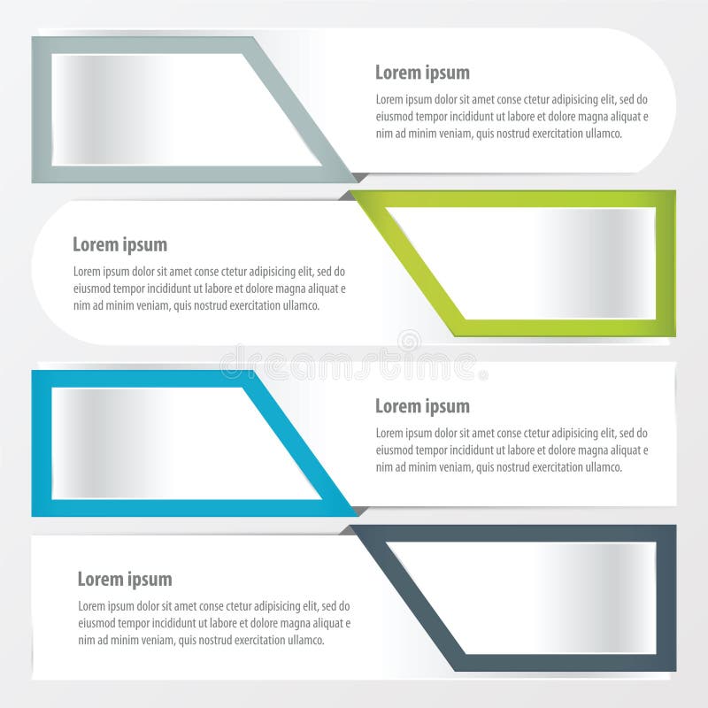 Banner Layout Green, Blue, Gray Color Stock Vector - Illustration of ...