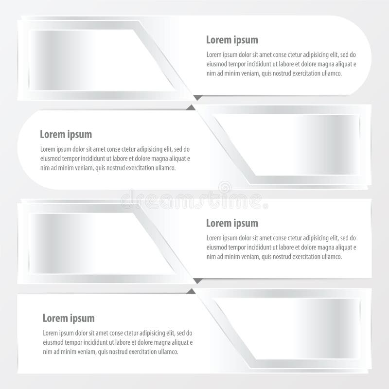 Banner layout white color stock vector. Illustration of information ...