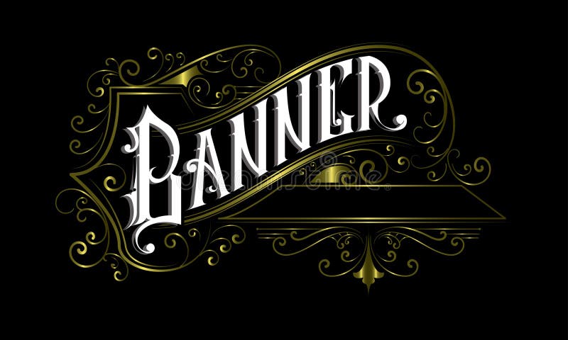 BANNER Lettering Custom Style Design Stock Illustration - Illustration ...