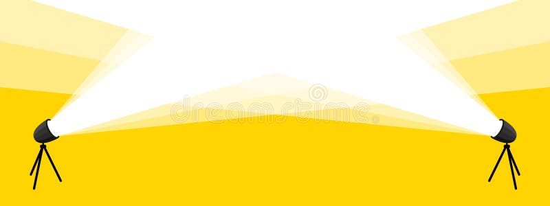 Banner Light from Two Spotlights. Light from the Lamps Stock Vector ...