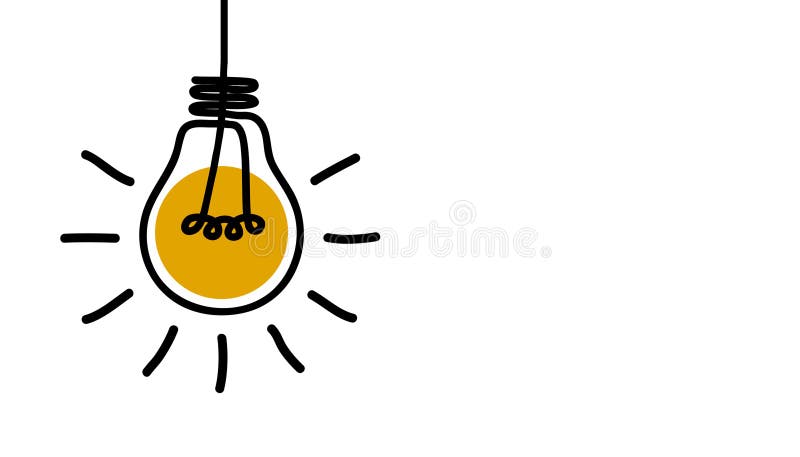 Banner Lightbulb Idea Concept, Creative Thinking Idea for Problem ...
