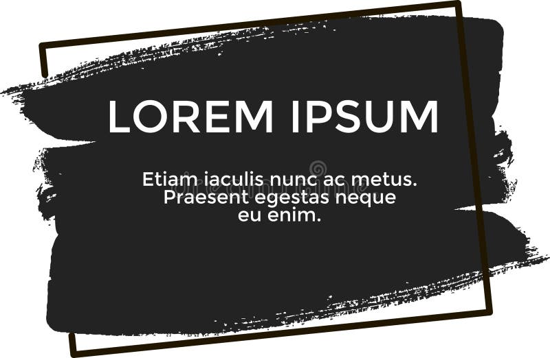 Banner Lorem Ipsum, Black Color Stock Illustration - Illustration of ...