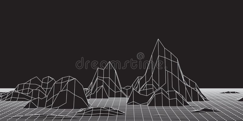 Banner with Low Poly Wireframe Abstract Design Stock Vector ...