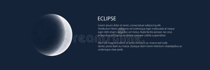 Banner of lunar eclipse stock vector. Illustration of moonlight - 191867446