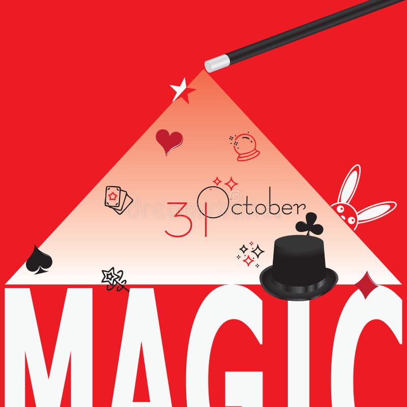 Banner Magic Day stock vector. Illustration of stick - 162795057