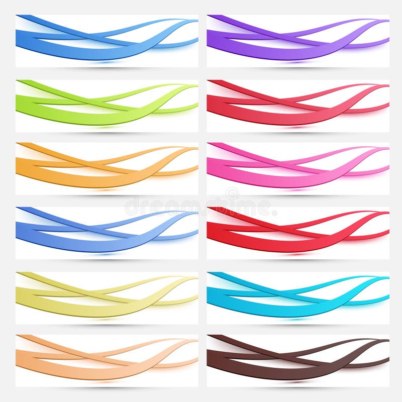 Banner in Many Colors - Collection Stock Vector - Illustration of ...