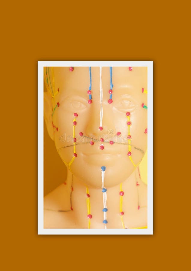 Banner with Medical Acupuncture Model of Human Stock Image - Image of ...
