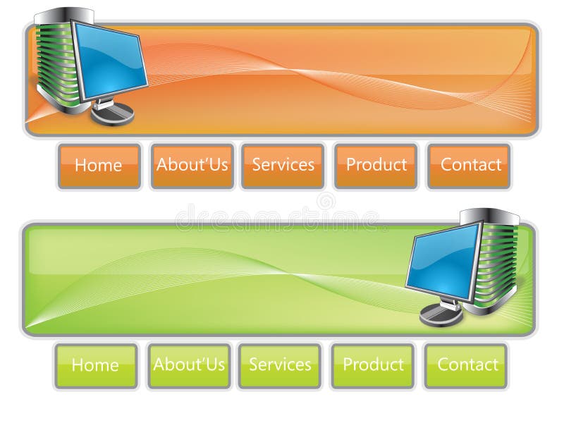 Banner and menu stock vector. Illustration of circle, banner - 5733568