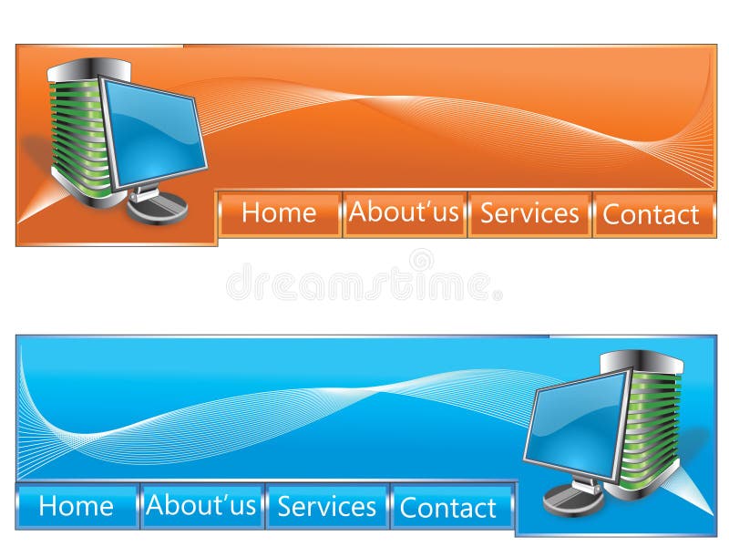 Banner and menu stock vector. Illustration of chart, blur - 5733559